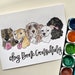 Hand Painted Multiple Pet Portrait, Pet Water Color Portrait, Pet ...