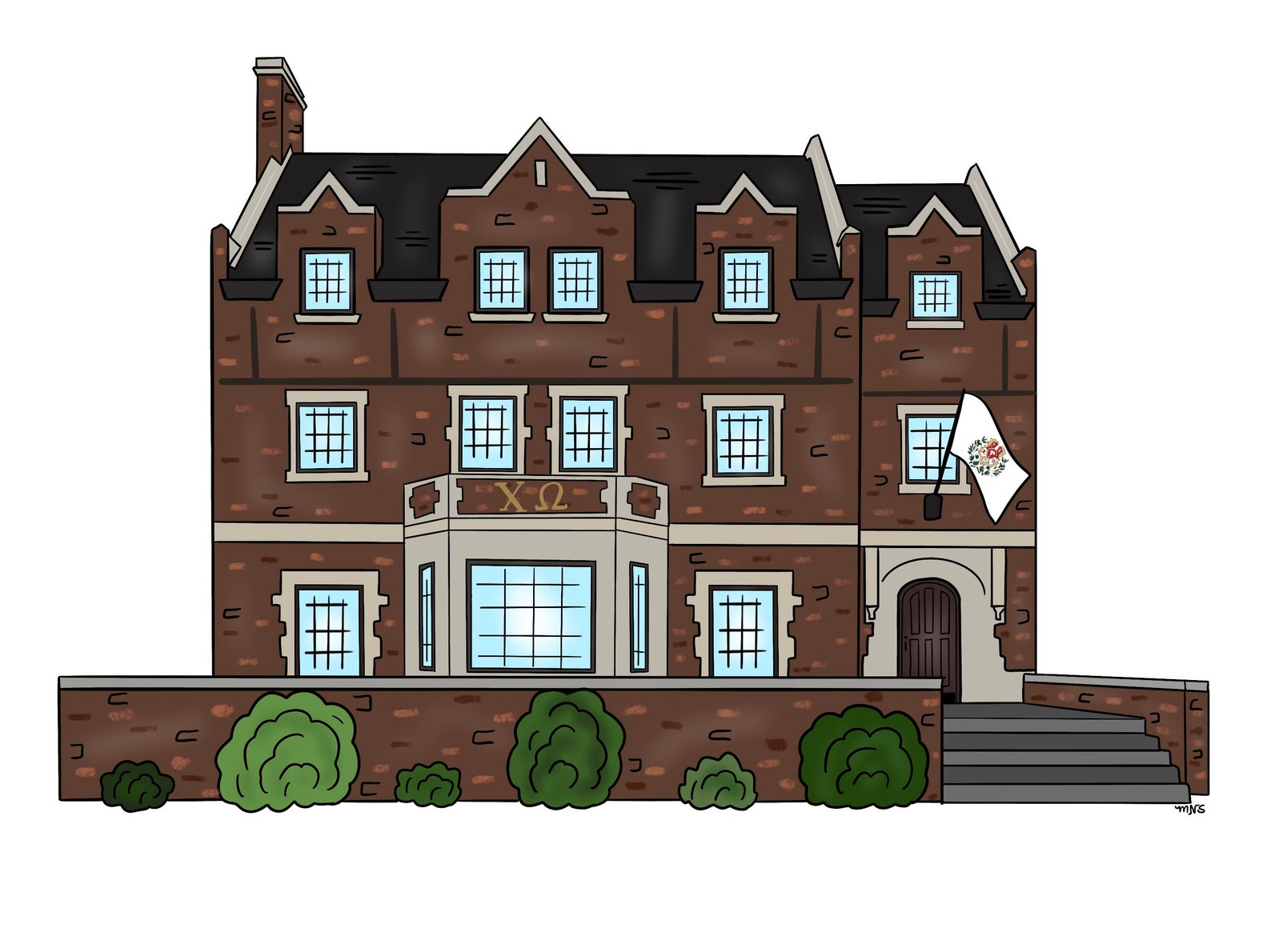 Custom Digital Home Portrait, Digital House Painting, Digital Home ...