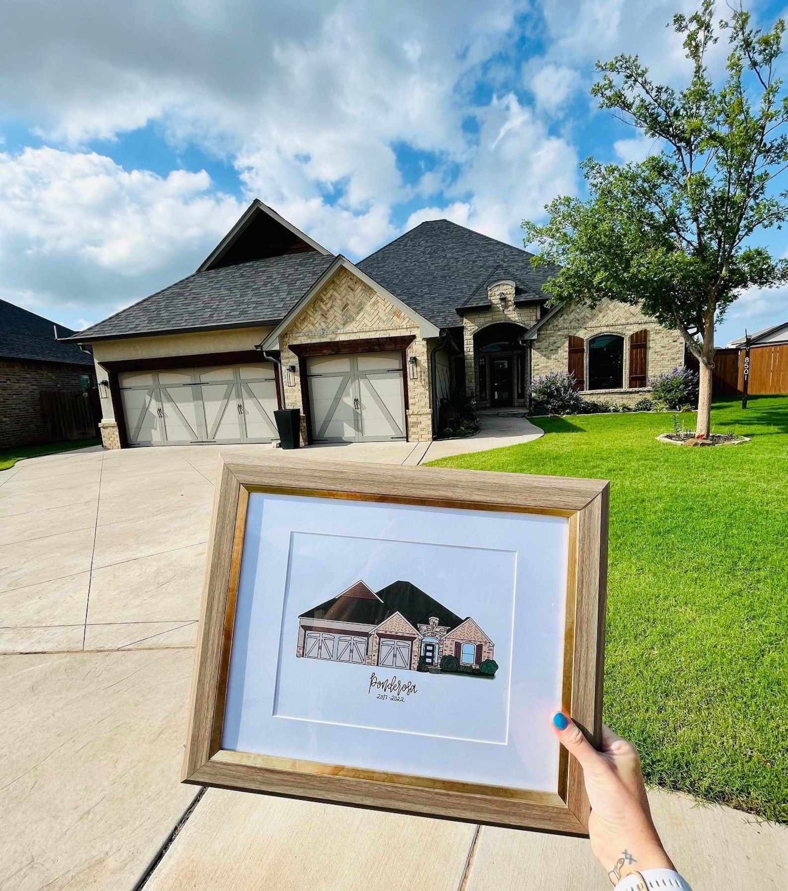 Custom Digital Home Portrait, Digital House Painting, Digital Home ...