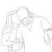 Couple Outline, One to Two People Outline Drawing, Two Person Sketch ...