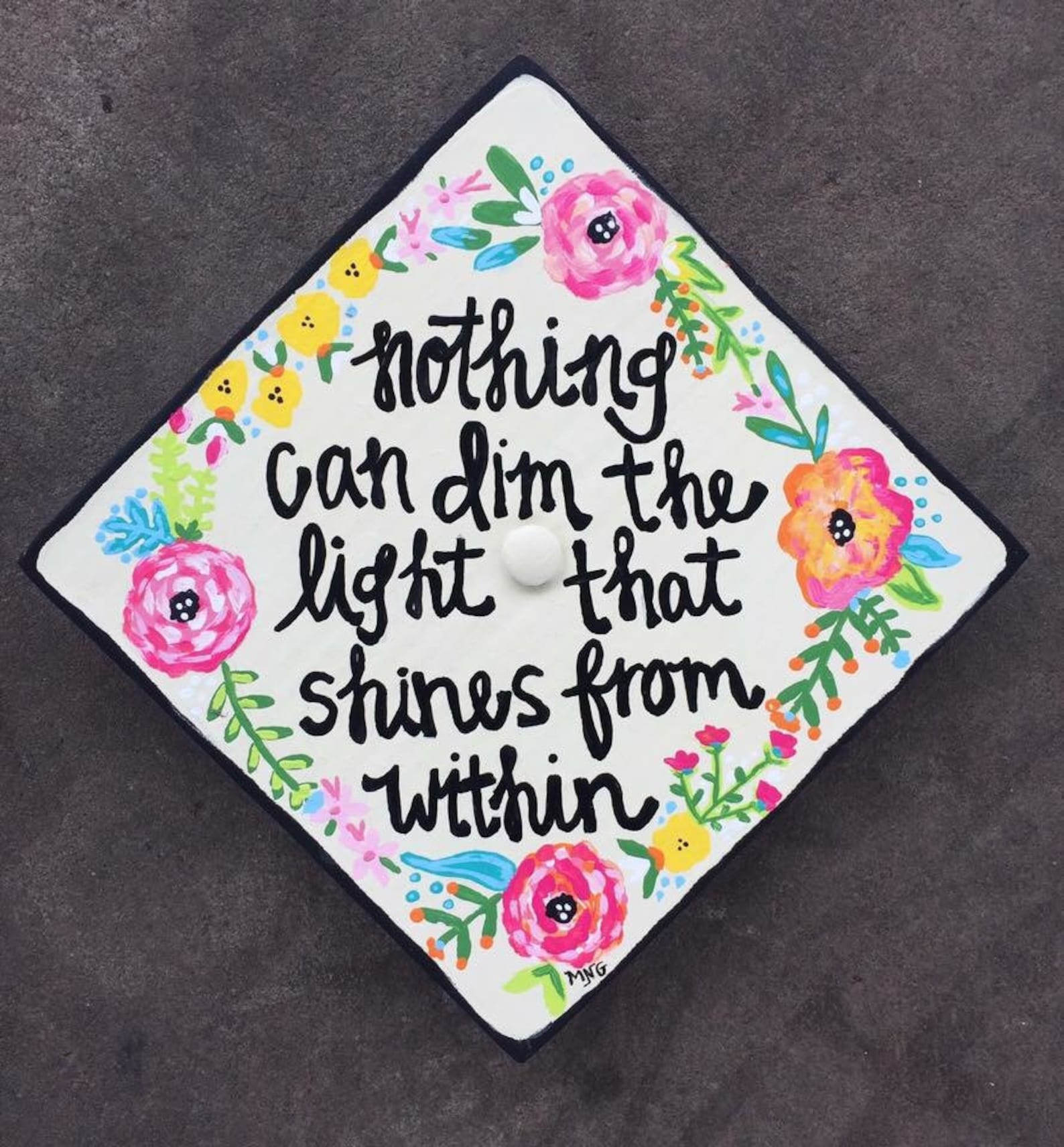 Painted Graduation Caps, Hand Painted Grad Cap, Custom Graduation Cap ...