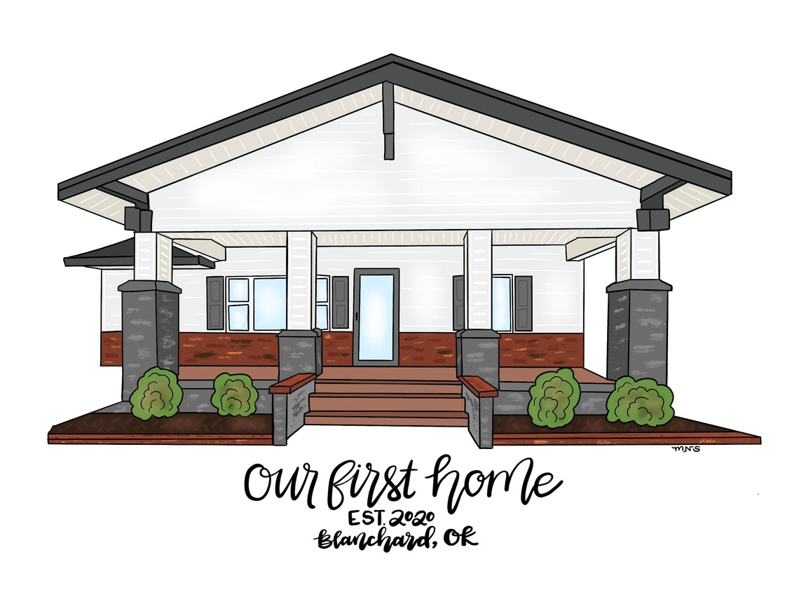 Custom Digital Home Portrait Digital House Painting Digital | Etsy