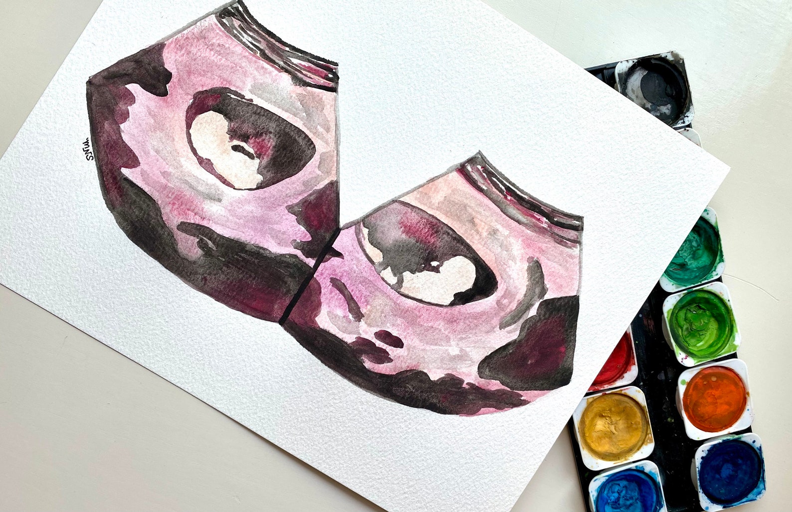 Sonogram Watercolor Painting Sonogram Art Work Baby Shower | Etsy