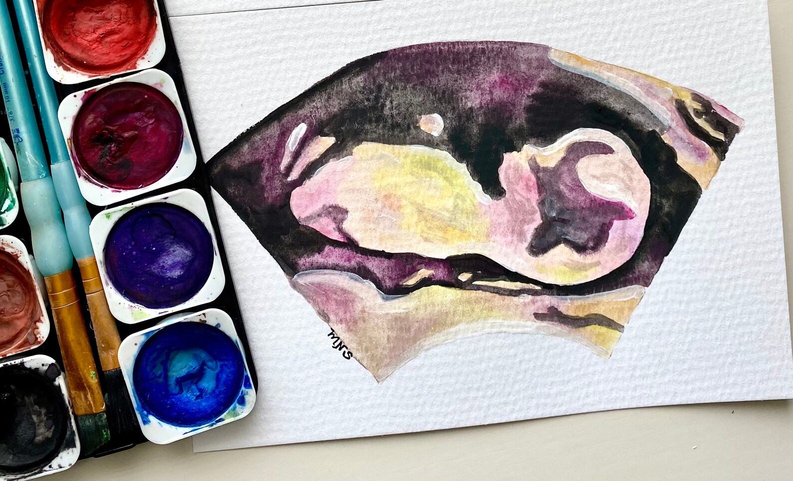 Sonogram Watercolor Painting Sonogram Art Work Baby Shower | Etsy