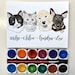 Hand Painted Multiple Pet Portrait, Pet Water Color Portrait, Pet ...