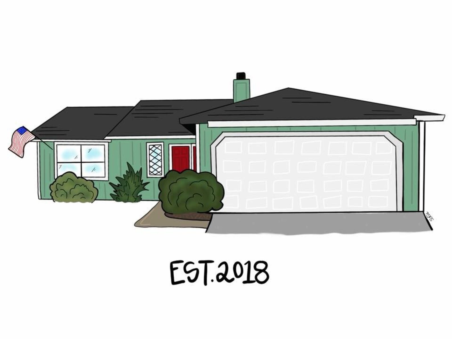 Custom Digital Home Portrait Digital House Painting Digital | Etsy