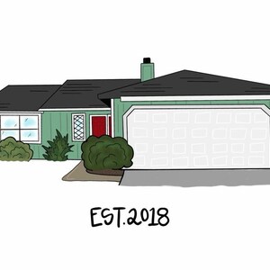 Custom Digital Home Portrait Digital House Painting Digital | Etsy