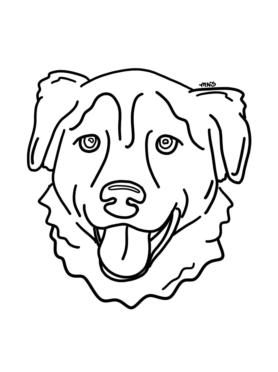 Custom Pet Facial Outline Drawing Dog Face Drawing Cat Face - Etsy