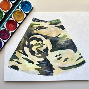 Sonogram Watercolor Painting Sonogram Art Work, Baby Shower Gift, Baby ...