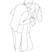 Couple Outline, One to Two People Outline Drawing, Two Person Sketch ...