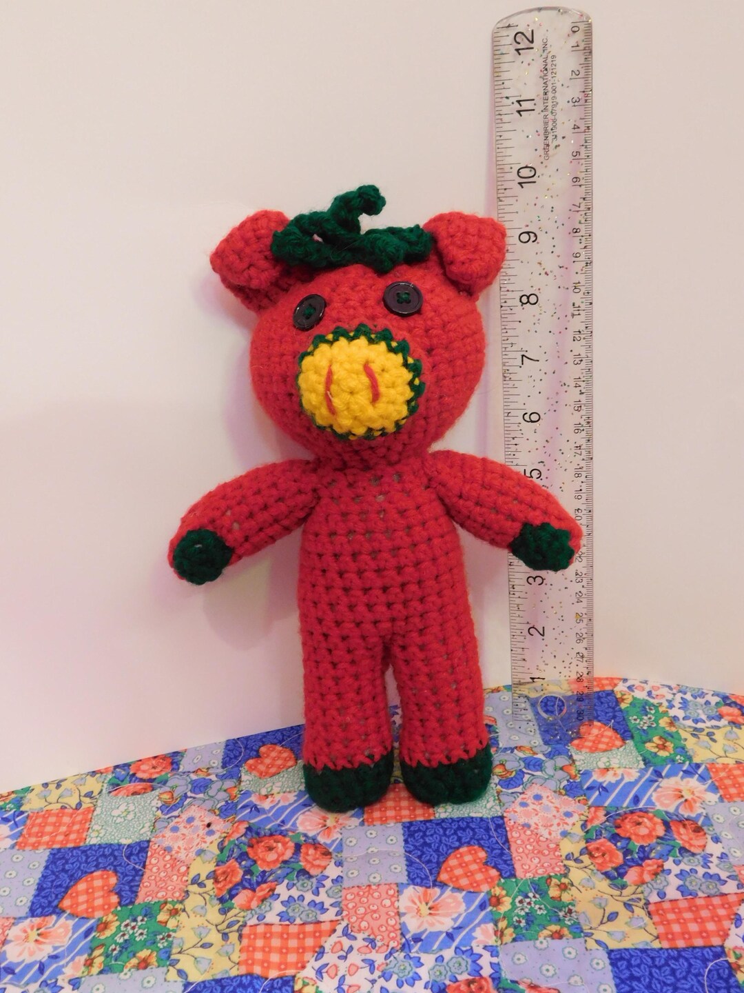 Tomato Pig Tom Ato the Piglet 10 Inch - Etsy