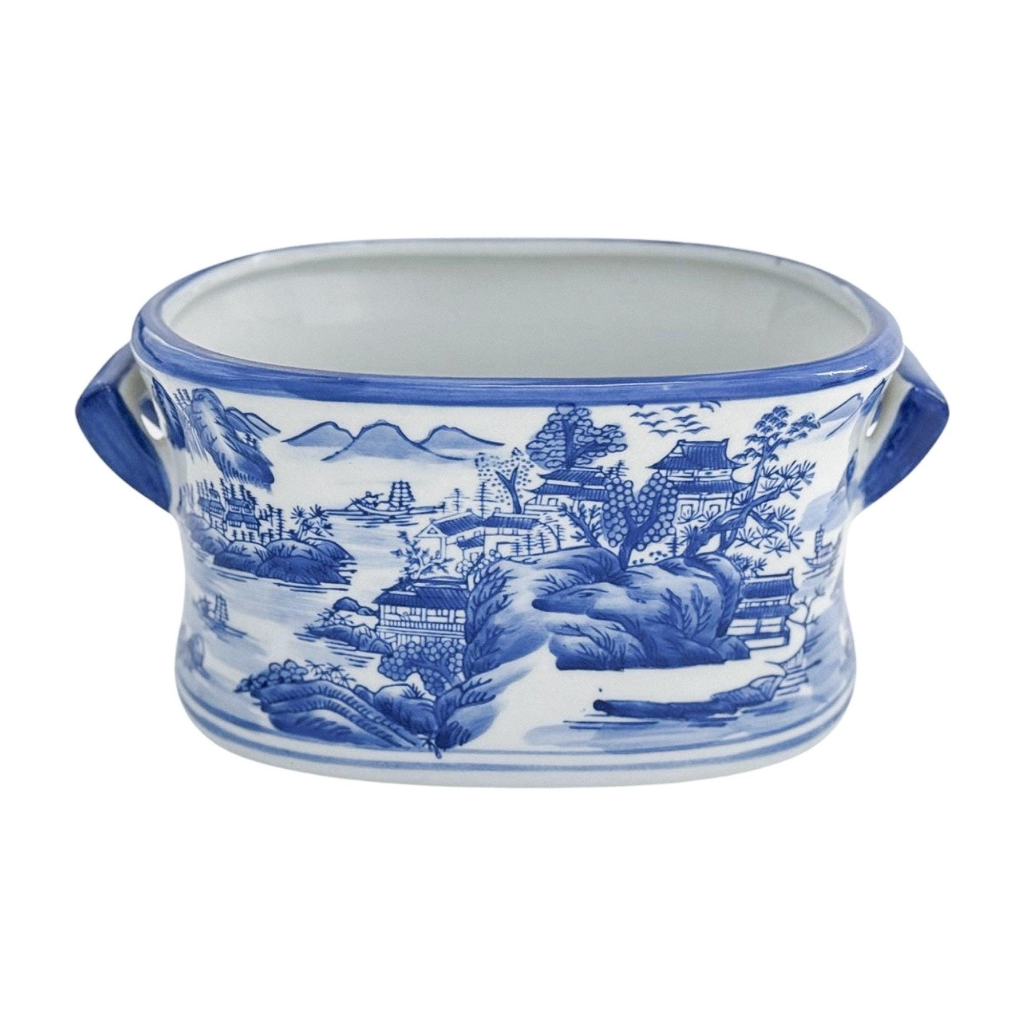 Vintage Blue and White Cachepot – Chinese Porcelain Planter ...