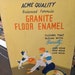Large, Original 1930's/40's Acme Paint Granite Floor Enamel Paint Sign ...