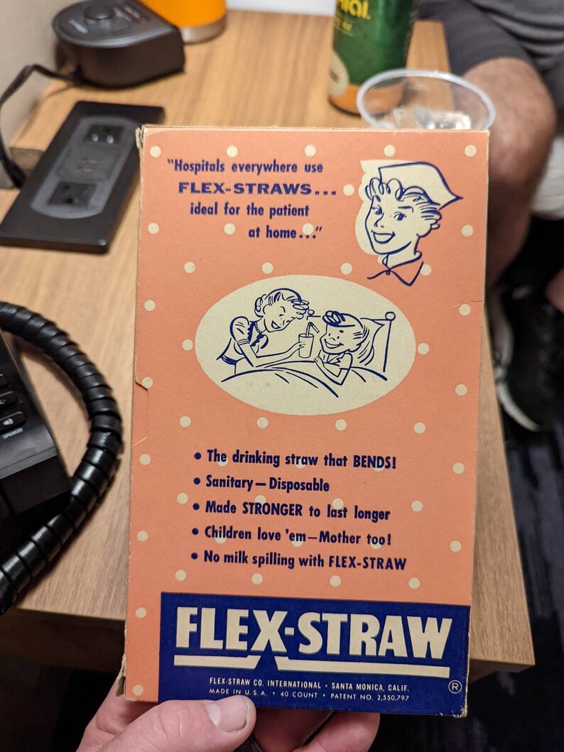 Original 1950's Flex-straw Flexible Straws Drinking Straws - Etsy