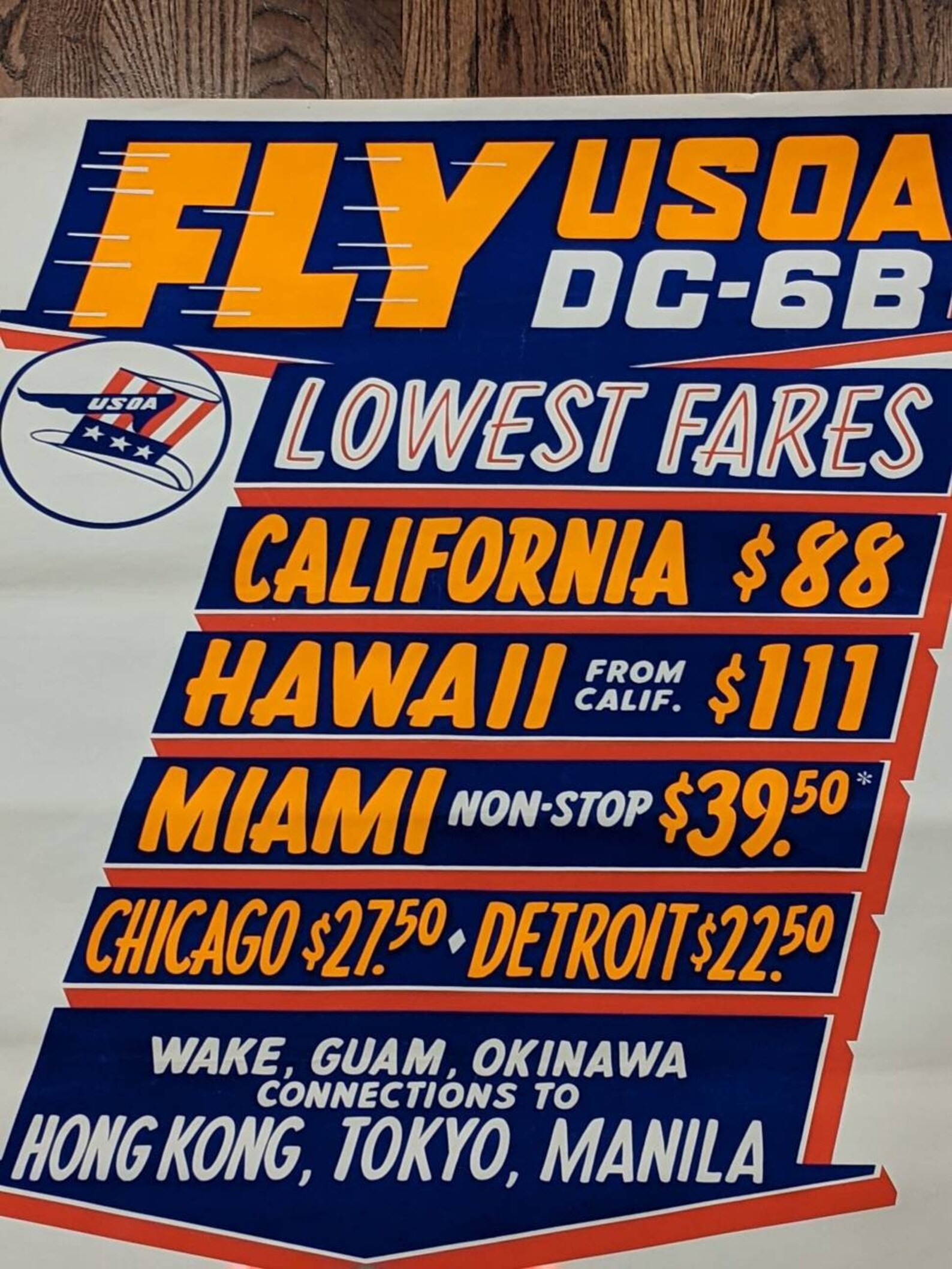 Vintage Large 1960's Fly USOA United States Overseas - Etsy