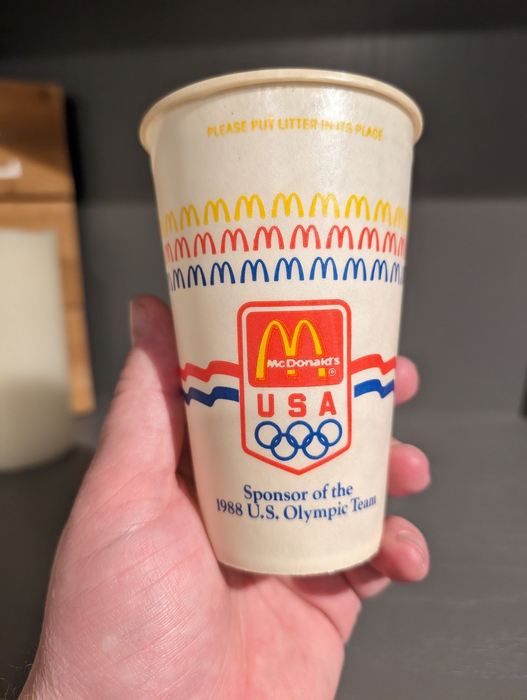 NOS 1988 Olympics 80s Mcdonald's Soda Drink Cup Old & Original Vintage ...