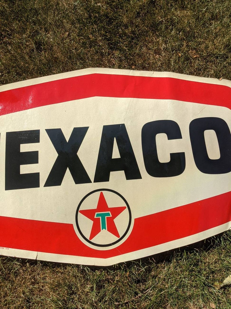 Large Unused 1975 Texaco Gasoline Gas Pump Station Decal Old & | Etsy