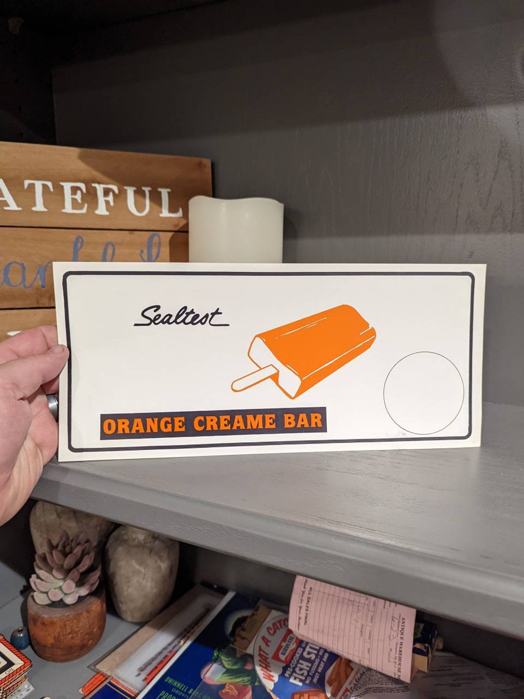 1960's Original Vintage Sealtest Ice Cream Orange Cream Ice Cream ...