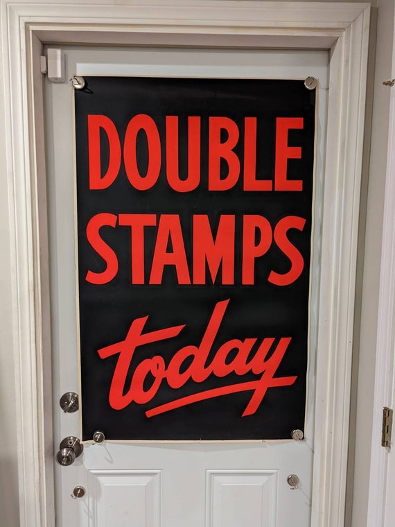Original 1950's 60's Double Stamps Today Sign | Etsy