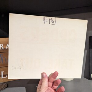 Original 1950's Orders to Take Out Store Cardboard Sign Vintage Diner ...