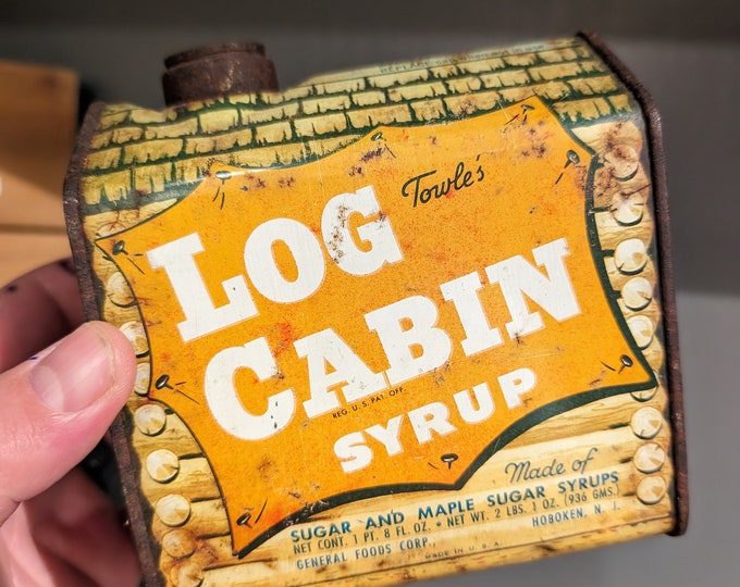 1950s 60s Log Cabin Syrup Original Vintage Tin - Etsy