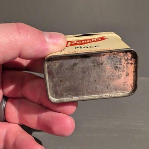 1930s Old & Original French's Mace Metal Spice Tin - Vintage Kitchen ...