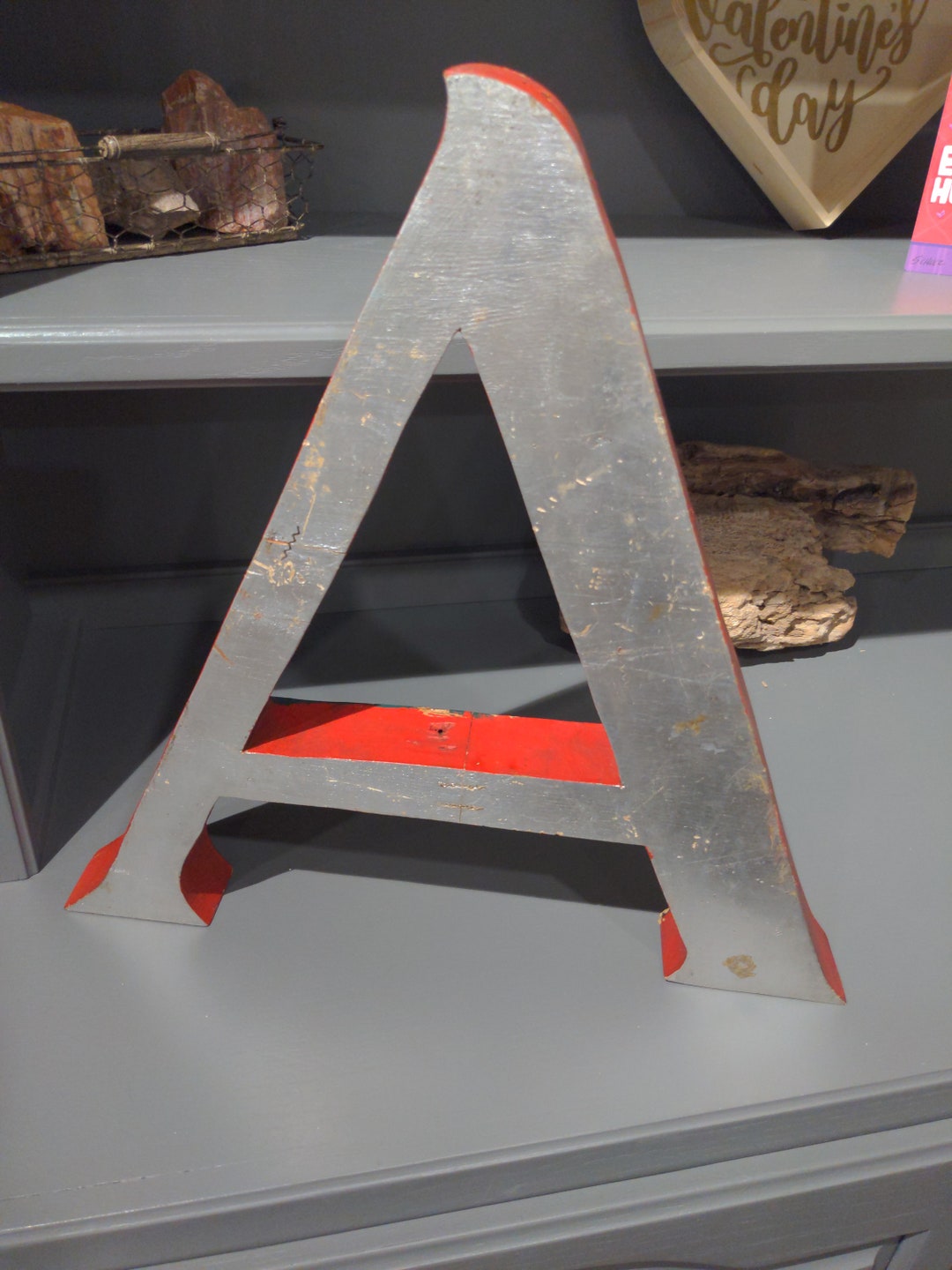 Large 18" A 1920's Billboard Letter Vintage Wood Sign - Old and ...