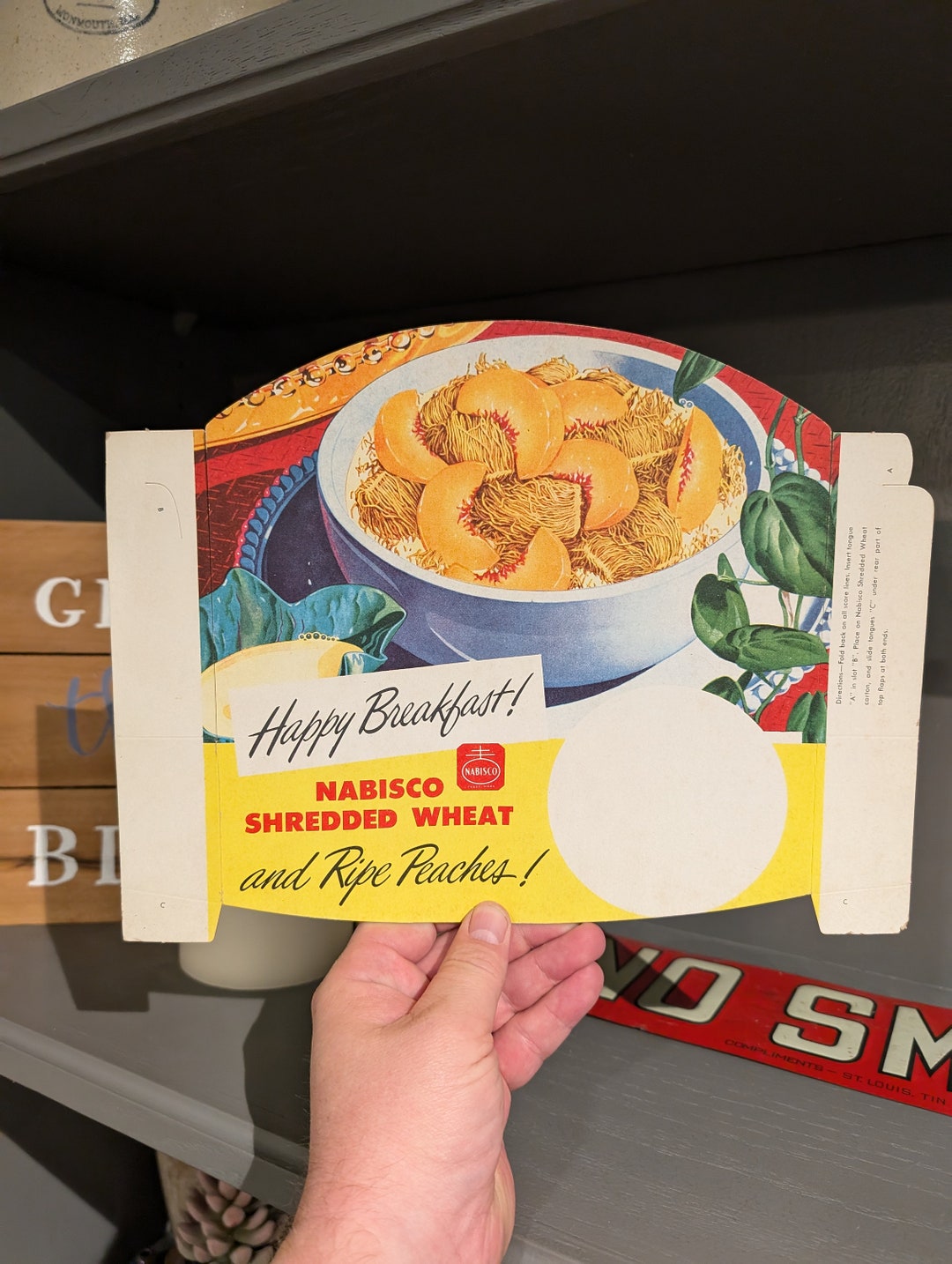 1940 50s NABISCO Shredded Wheat With Ripe Peaches - Old & Original NOS ...