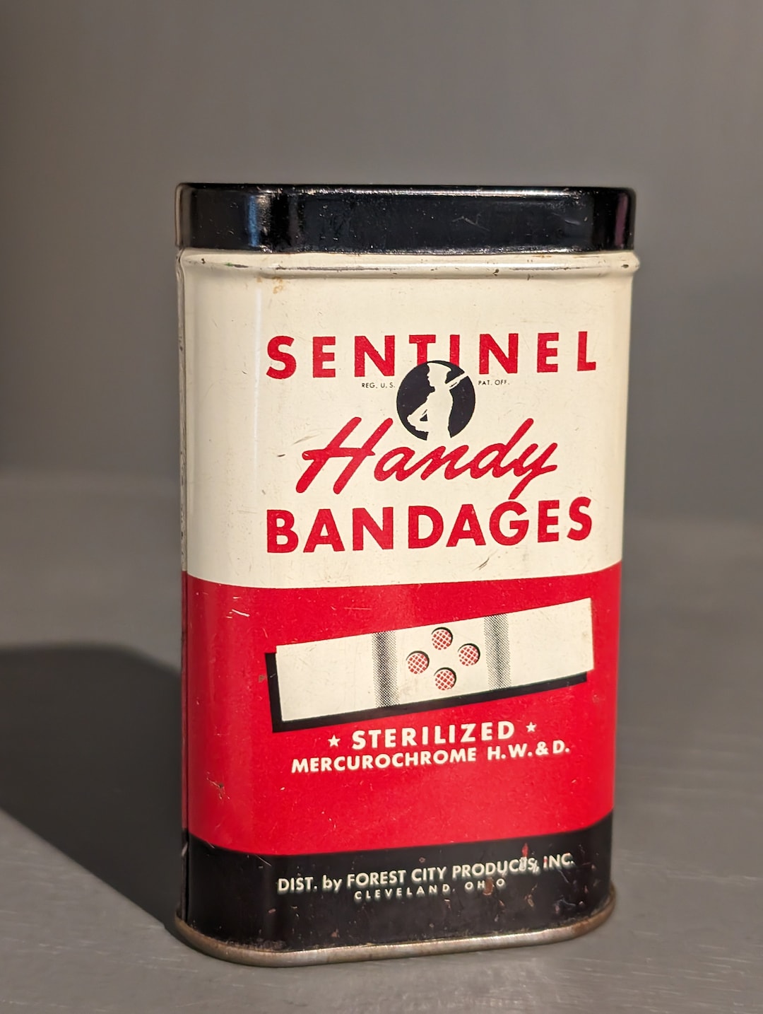 Original Vintage 1940's Sentinel Band Aid Bandages Tin - Vintage ...