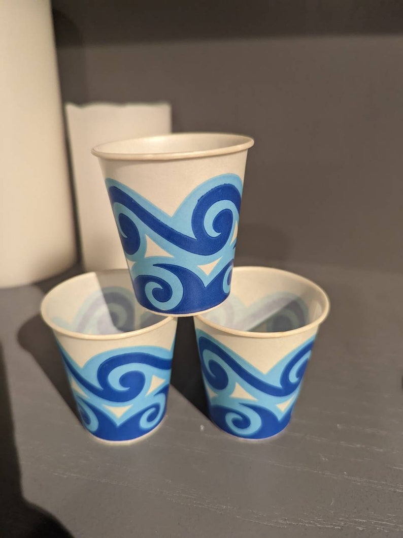 LOT OF 3: 1970's Blue Wave Design Sweetheart Dixie Cup - Etsy