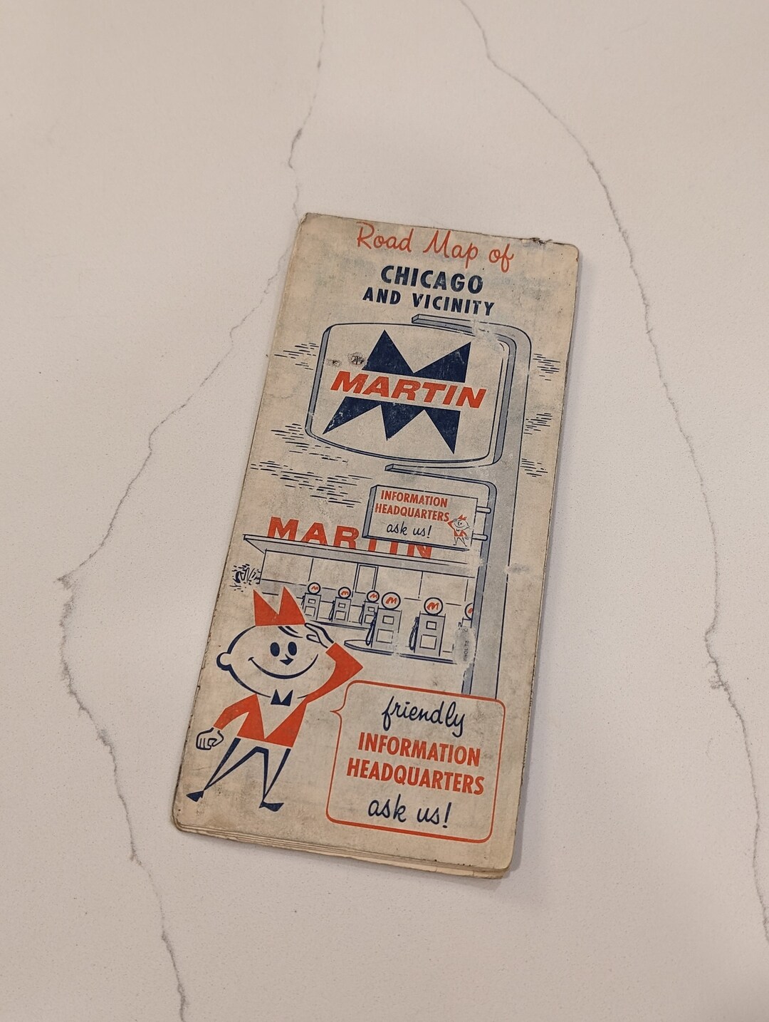 1960's Martin Chicago United States Old & Original Vintage Map - Etsy