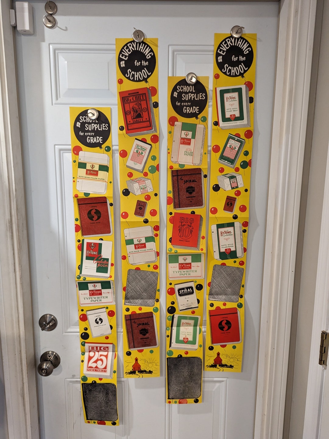 Original Vintage 1940s 50s Notebook Spiral School Supplies Store Window ...