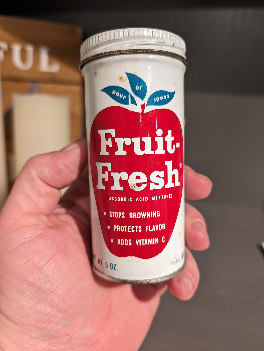 Original 1980s Fruit Fresh Preserver Powder Can - Empty Metal - 1984 - Etsy