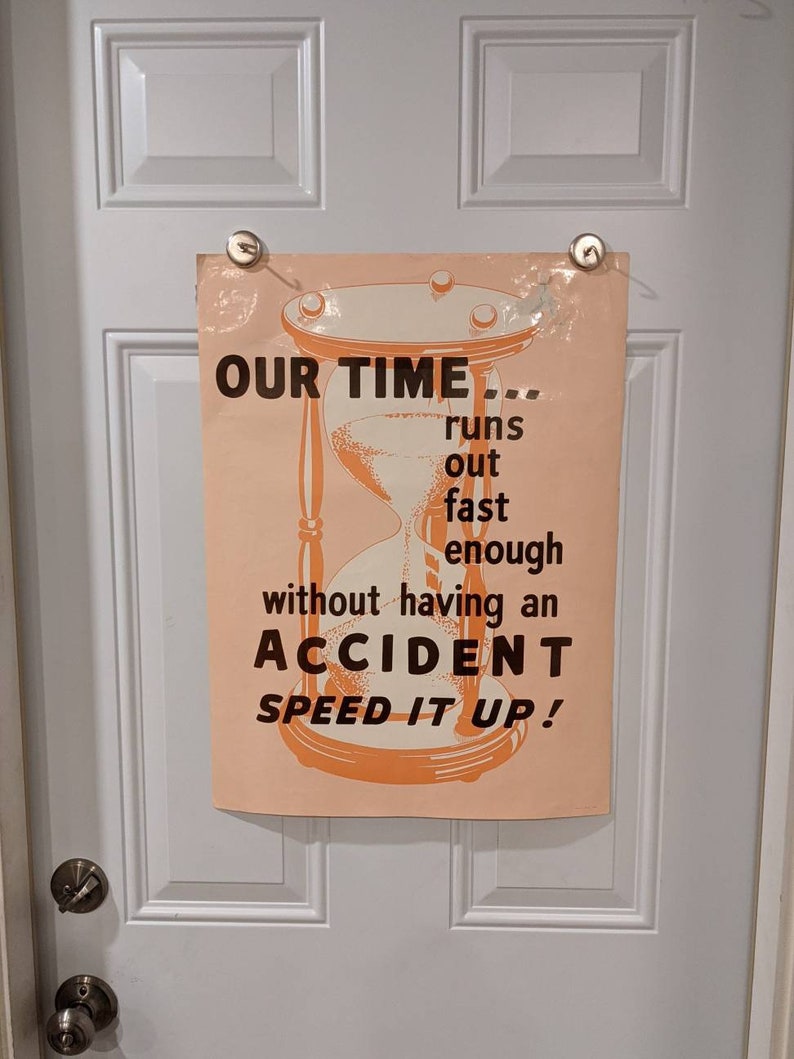 Original Vintage 1960s Industrial Sign Safety Poster | Etsy