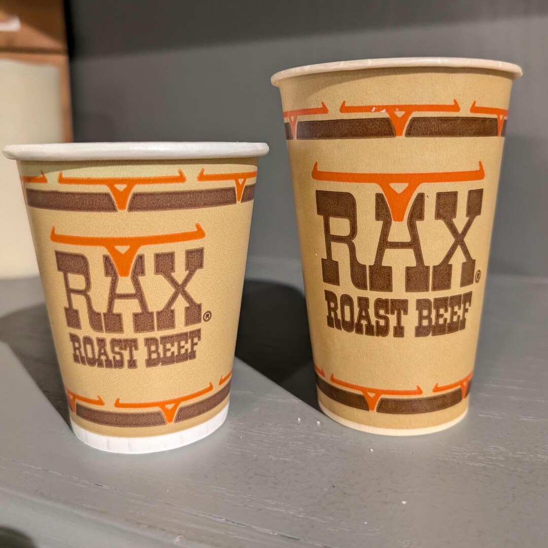 NOS 1980s Rax Roast Beef Chain Waxed Paper Cup or Foam Coffee Cup Old ...