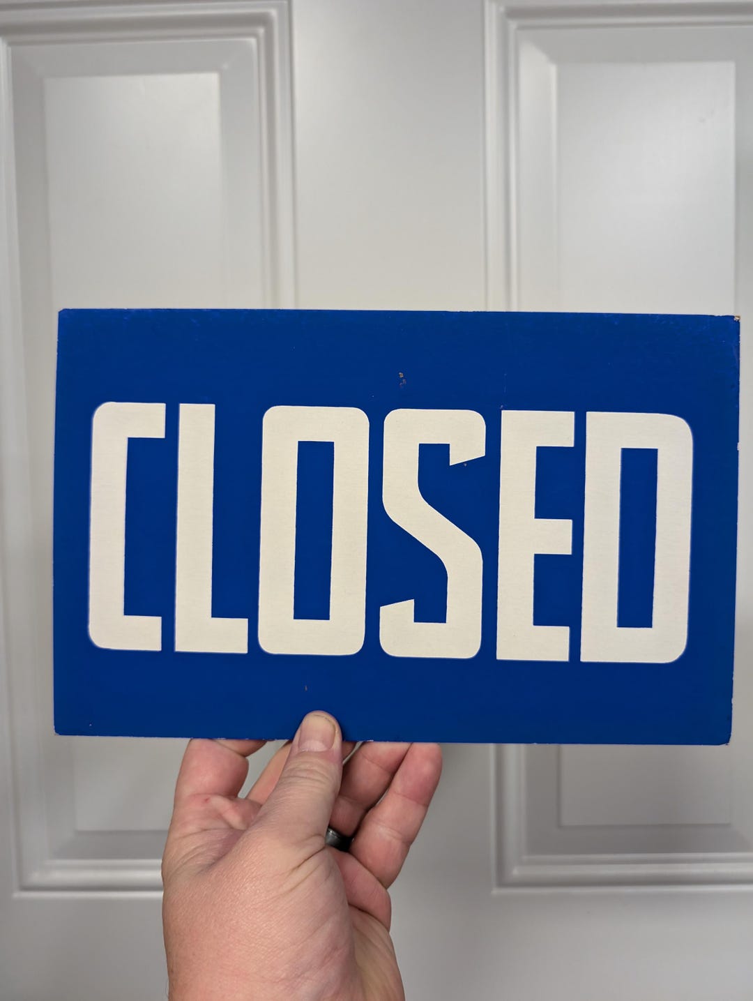 1960s Store Closed Cardboard Sign - Vintage Shop Sign Original Store ...
