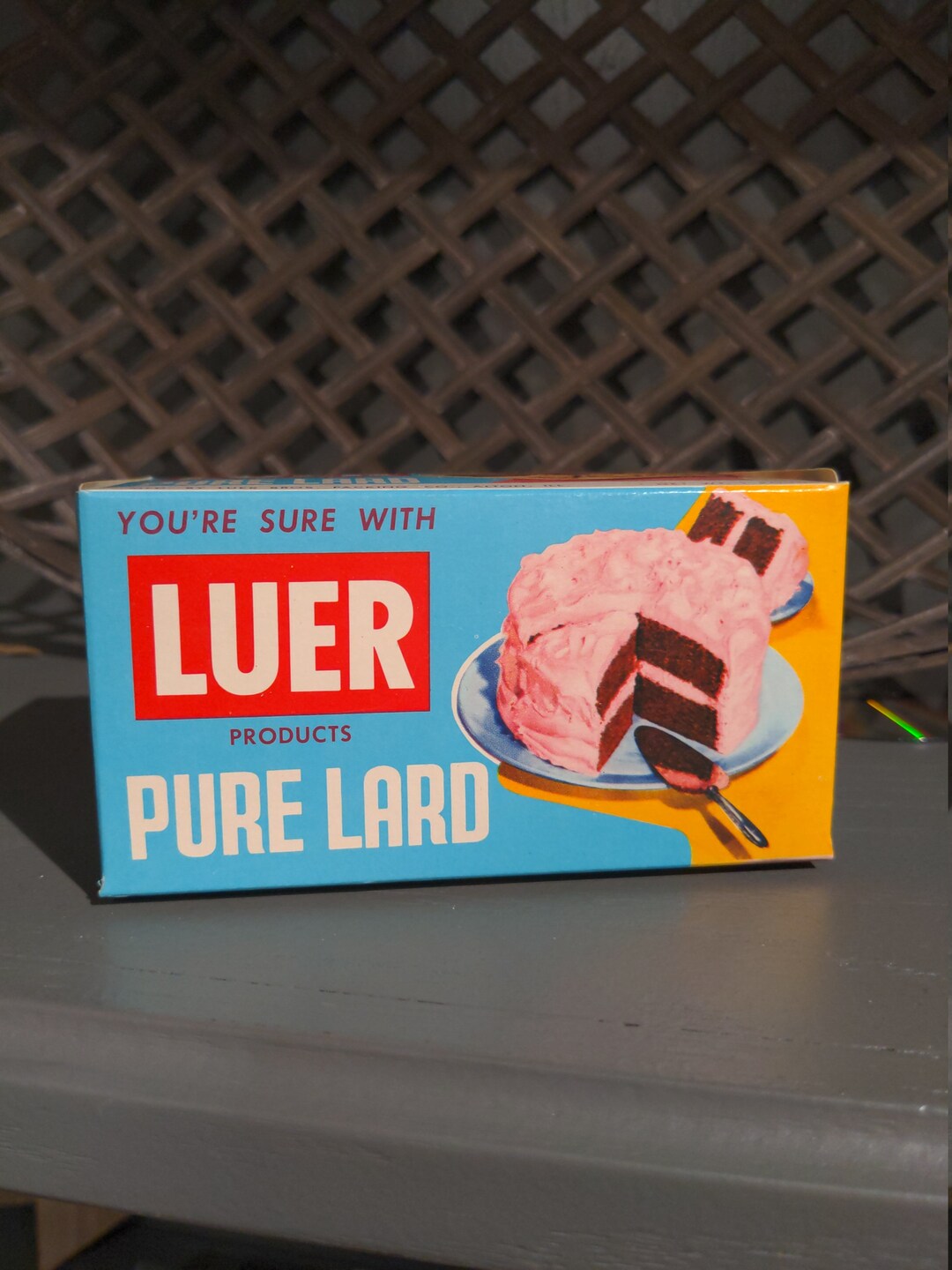 1950's LUER Lard One Pound Box Old & Original Kitchen Country Store ...