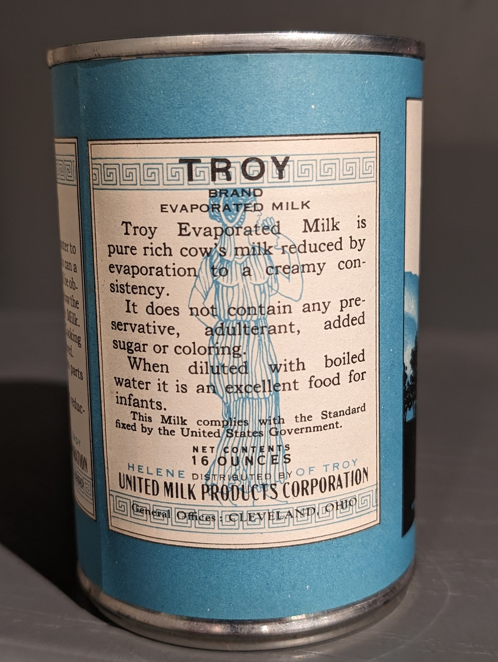 1920s Troy Evaporated Milk Old Bossy Can Label on Can Original Vintage ...