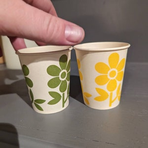 NOS 1970s 80s Retro Flower Kitchen Paper Cup - Old & Original Cup 5 ...