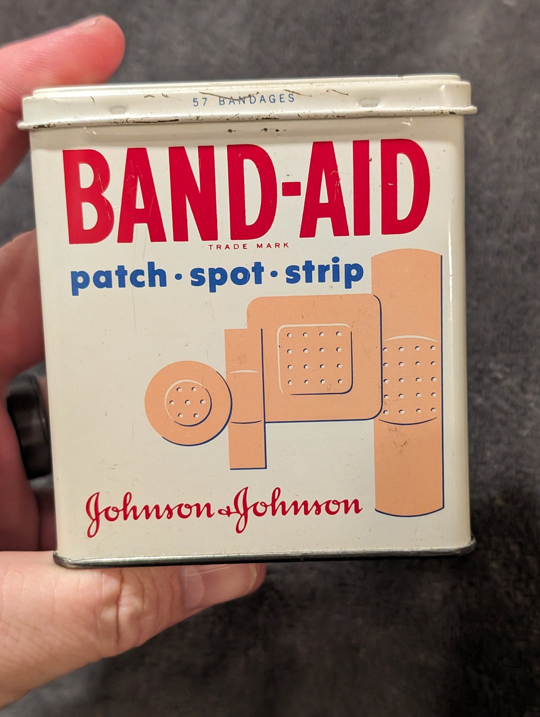 Original Vintage 1950s Band Aid Plastic Strips Spot Pad Bandaids Tin ...