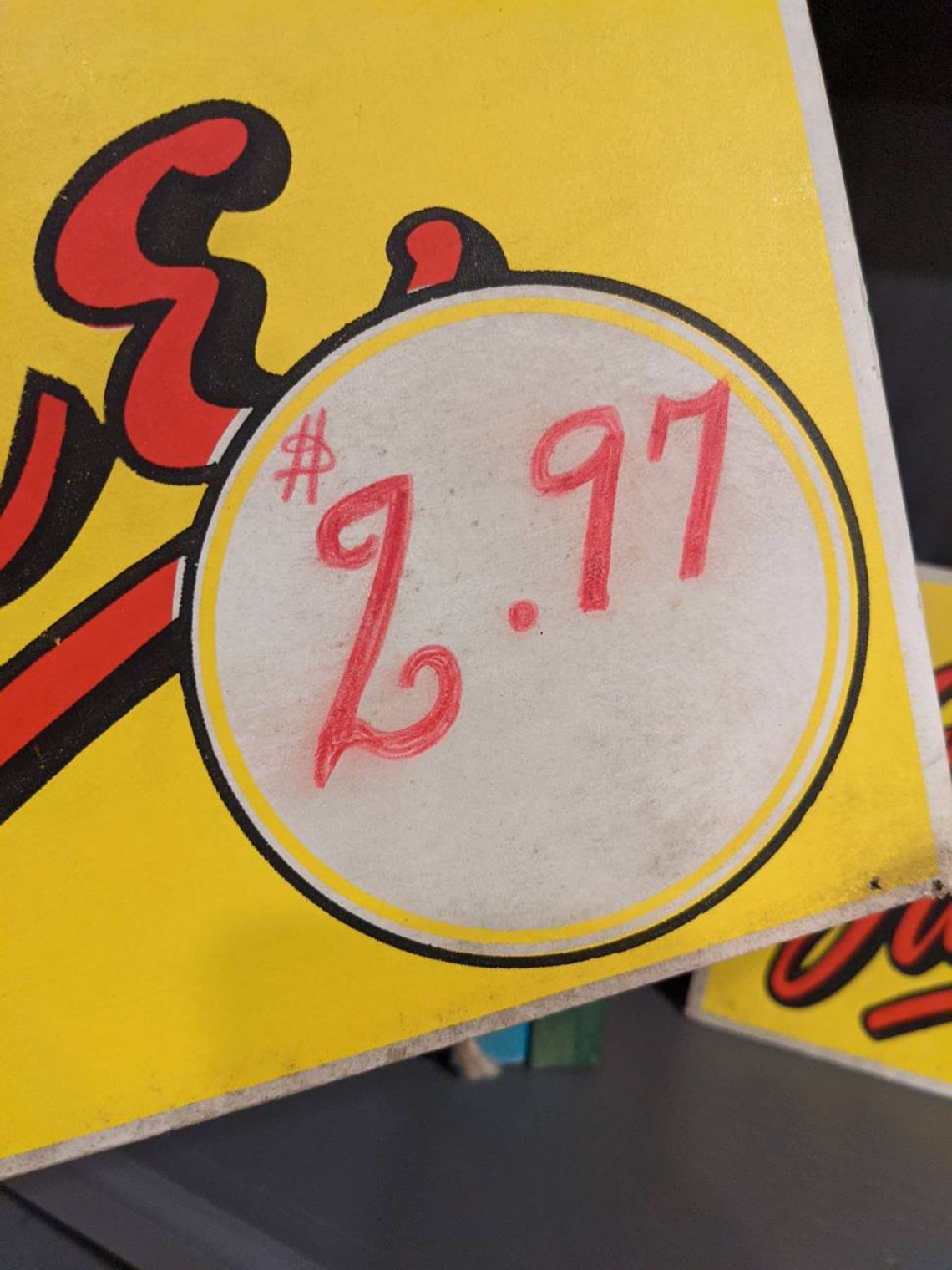 Original 1940's Yellow Sale store price sign vintage sign | Etsy