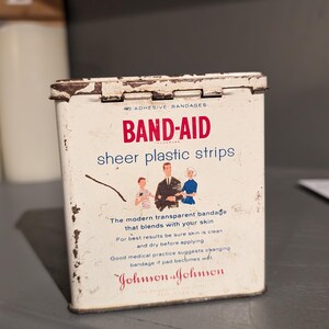 Original Vintage 1960's Band-aid Sheer Tin - Empty - Johnson & Johnson ...