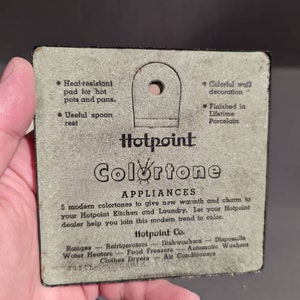 Original 1950's Mid Century Hotpoint Appliances Colortone Porcelain ...