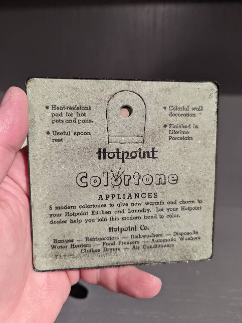 Original 1950's Mid Century Hotpoint Appliances Colortone Porcelain ...