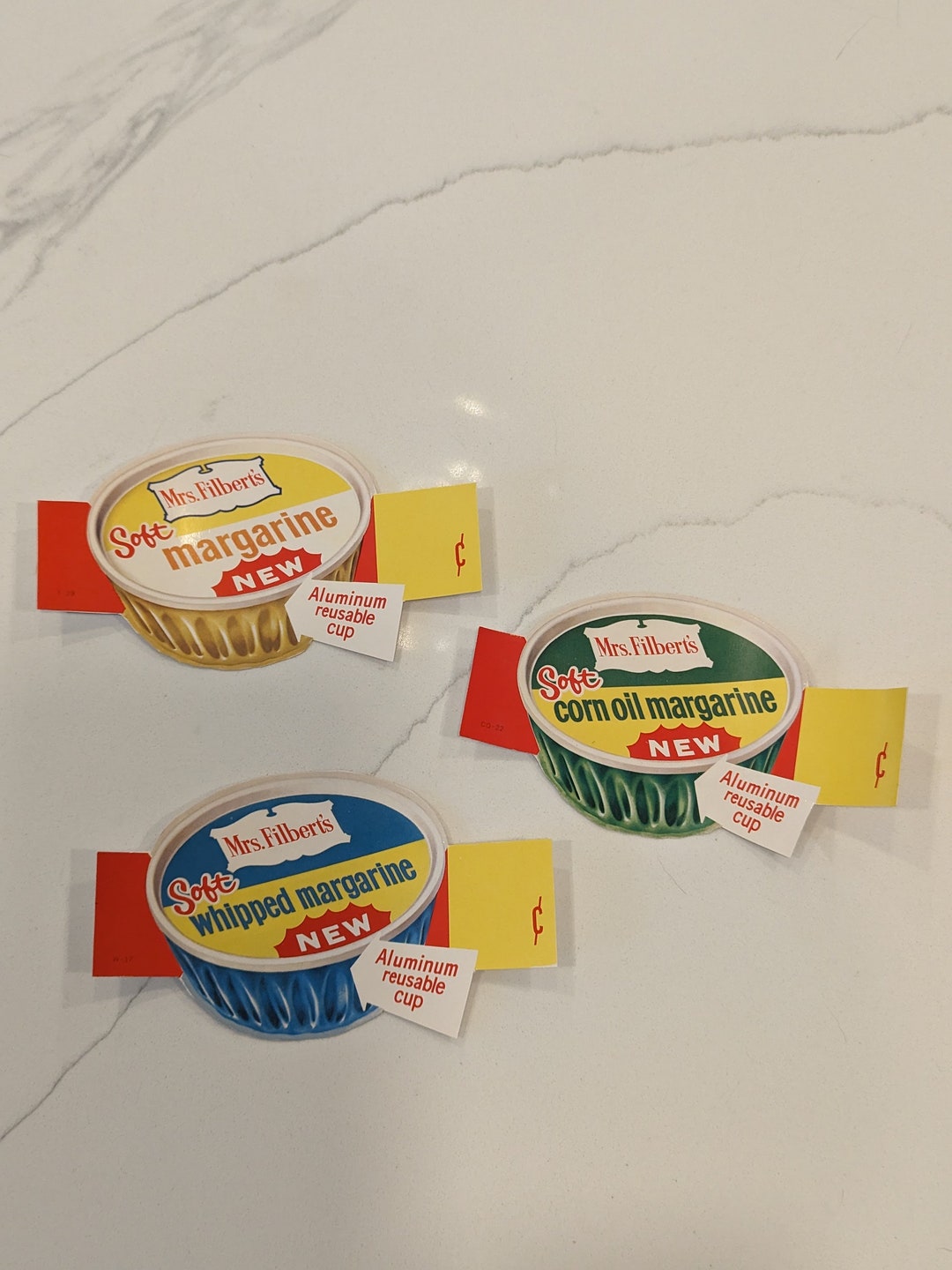 1960s Mrs Filbert's Margarine Price Sign Old & Original Kitchen Country ...