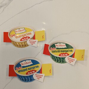 1960s Mrs Filbert's Margarine Price Sign Old & Original Kitchen Country ...