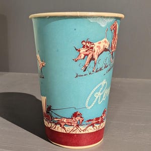1950's Round-up Waxed Paper Cold Cup - Dixie Cup Brand - Old & Original ...