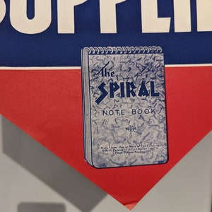 Original Vintage 1930's Spiral Notebook Buy Now School Supplies Store ...