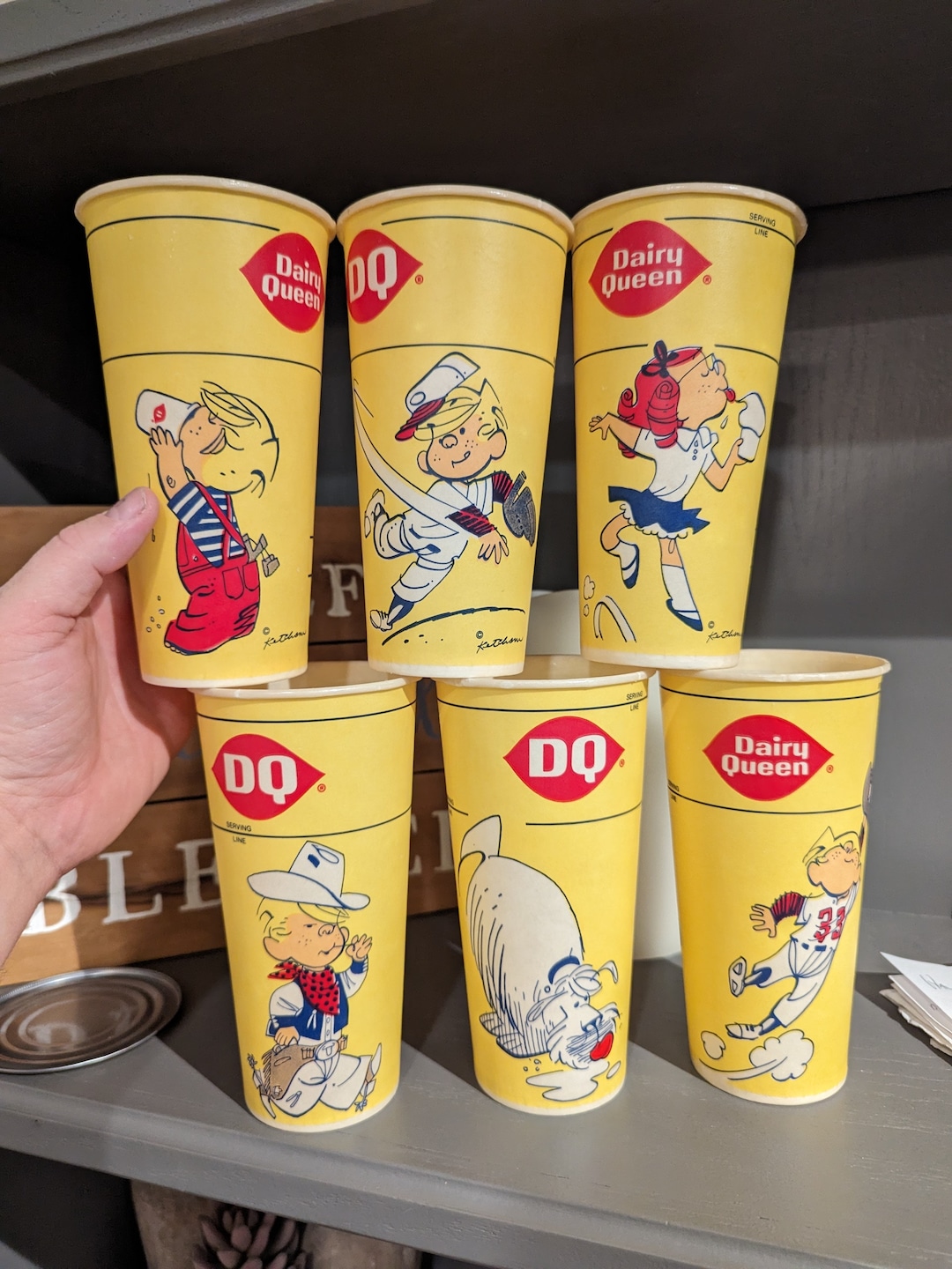 1979 Dairy Queen Ice Cream Shake Cup Old & Original Vintage Dennis the ...
