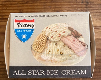 NOS 1940s Quality Dairy Ice Cream Box Half Gallon Lot of 1 | Etsy